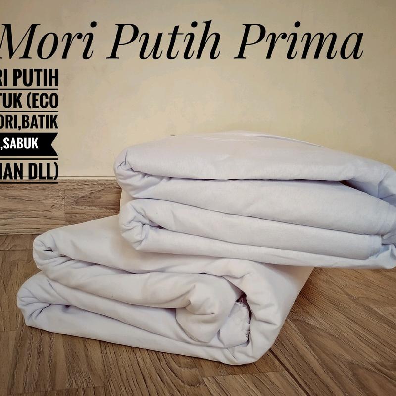 Kain Mori Prima Putih Halus/Kain Membatik/Kain Untuk Ecoprint.Kain ...