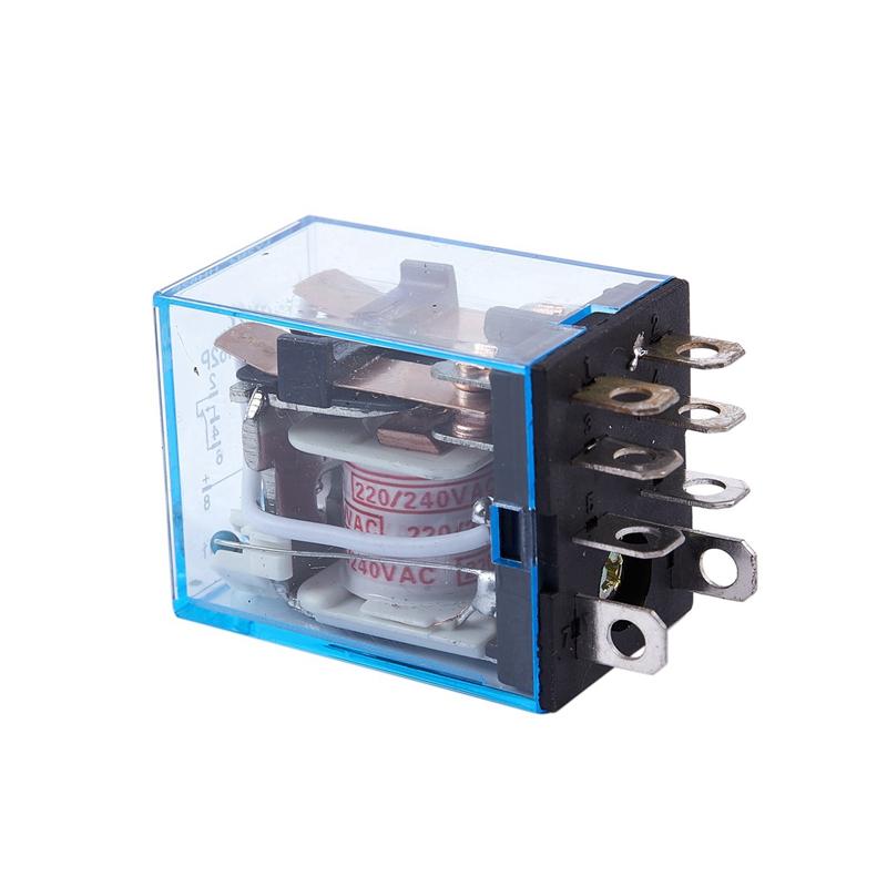 1 Pcs 220V AC Coil DPDT Power Relay 8 Pin W PTF08A Socket & 10 Pcs Mini ...