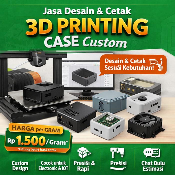 Jual Jasa Desain & Cetak 3D Printing CASE Custom – Harga per Gram (Rp1 ...