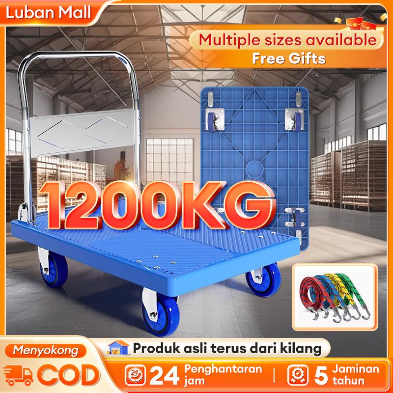 1200KG Foldable Hand Truck Trolley Heavy Duty Strong Thick Steel ...