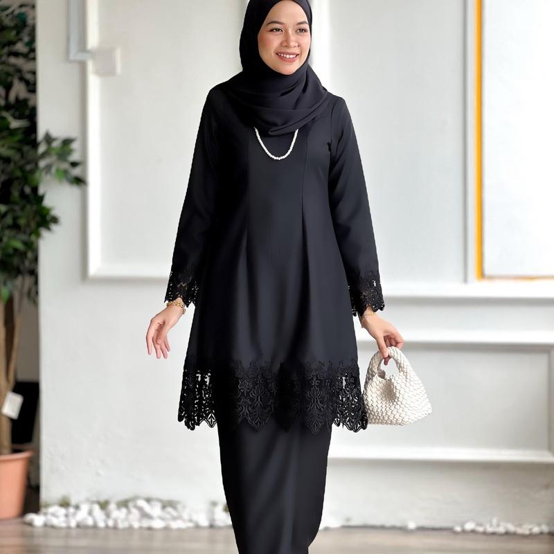 Baju kurung Maya Lace by Icahfa - TikTok Shop Malaysia