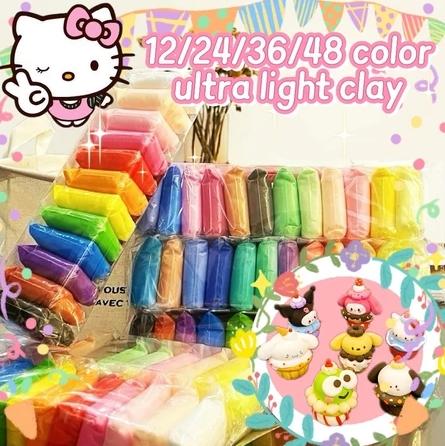 24/36/48 Colors Ultra light clay set for children DIY Safe and - TikTok ...