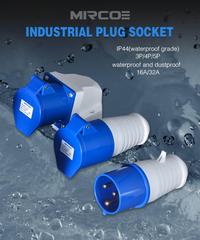 Jual IP44 Waterproof Dustproof Industrial Connector - 16/32A 220V Male ...