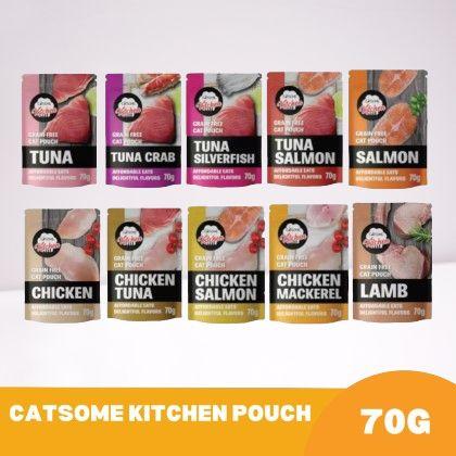 Catsome Kitchen Pouch 70g-Chicken Mackerel/Lamb/Tuna Salmon/Tuna ...