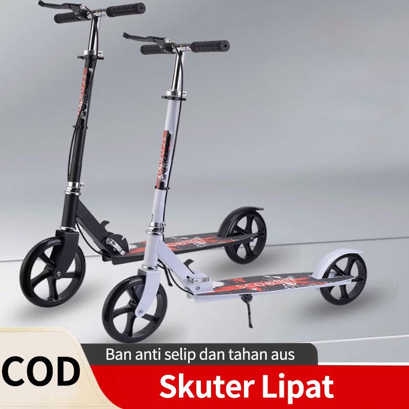 Skuter roda dua Skuter anak-anak Skuter lipat Gagang skuter lipat ...