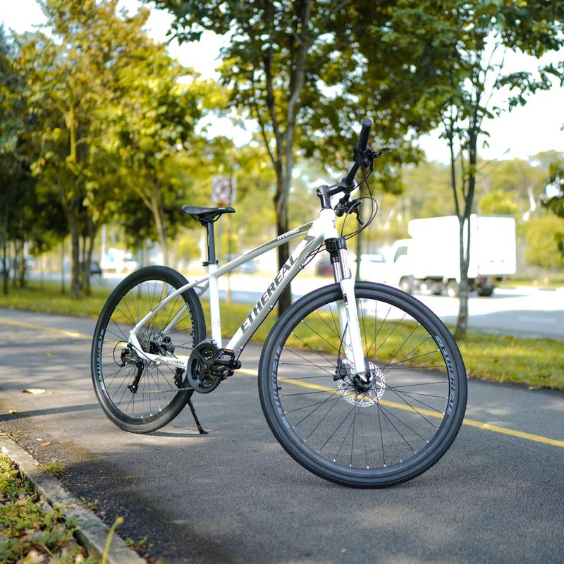 Ethereal Hybrid MTB Bicycle Full Hydraulic Front Suspension Bike ...