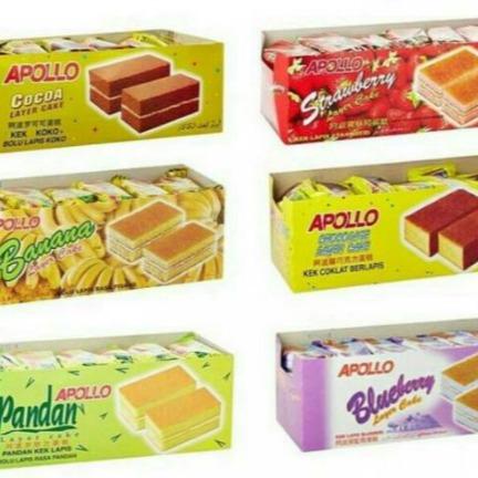 Apollo Layer Cake Assorted Flavor 18g x 24pcs - TikTok Shop Malaysia