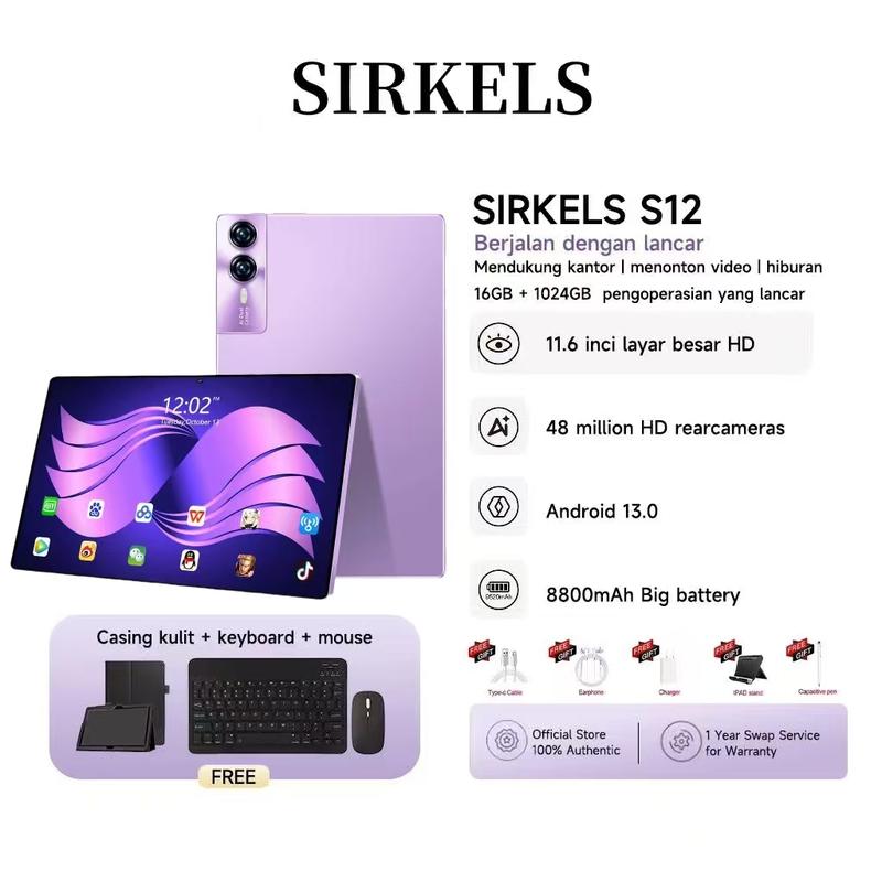 Tablet S12 Pro 11.6inch [16GB+1TB] 120hz Pro Layaknya PC OLED Real ...