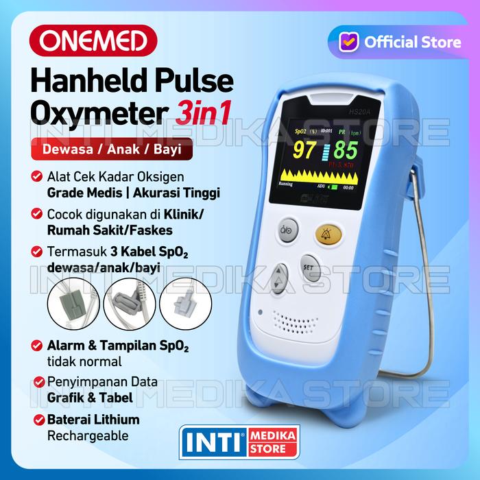 Promo ONEMED - Handheld Pulse Oxymeter 3in1 Bayi Anak Dewasa | Alat Cek ...
