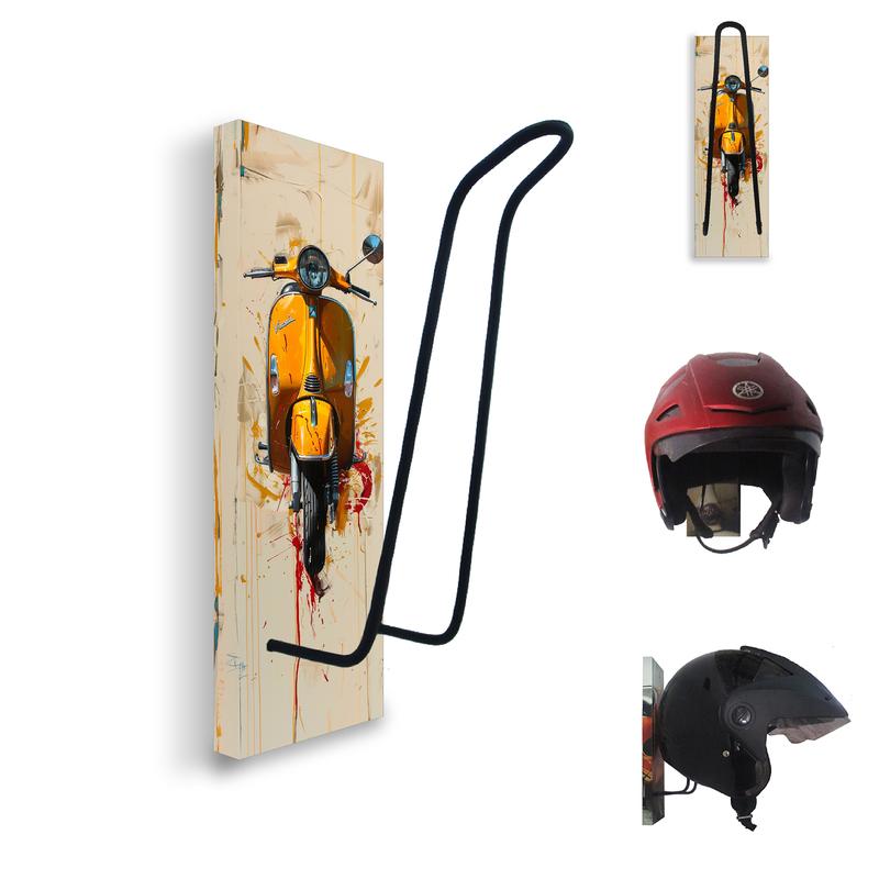 Rak Gantungan Helm Motor Vespa | Desain Unik, Kokoh, Hiasan Dinding ...