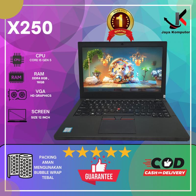 Laptop Kantor Sekolah X250 Core i5 Gen 5th Ram 8GB Storage SSD - Shop ...