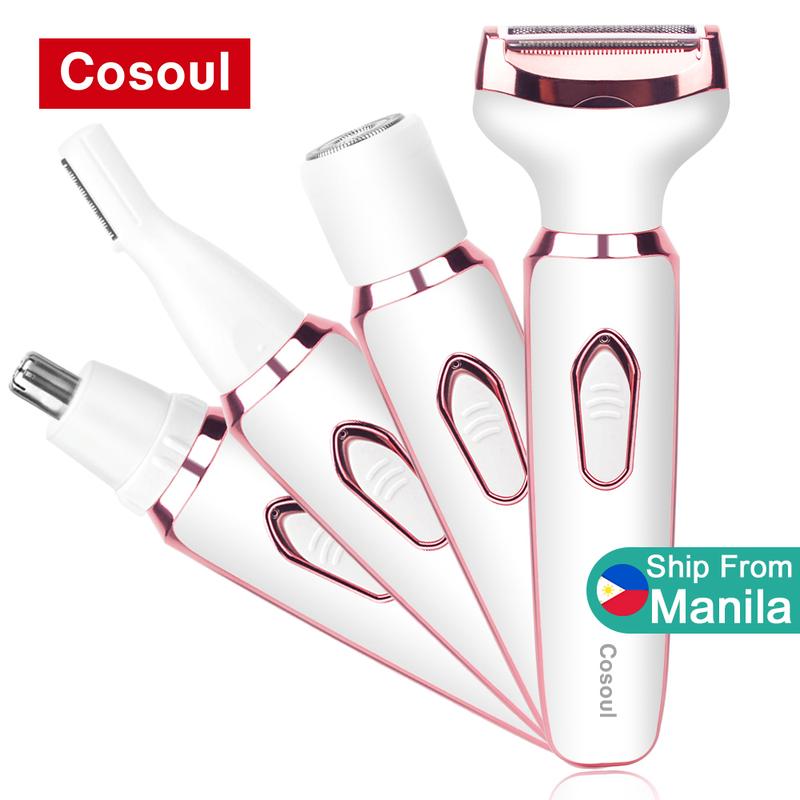Cosoul 4 in 1 hair removal shaver for woman epilator hair removal ...