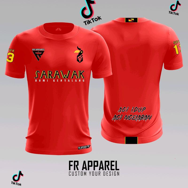 BAJU SARAWAK MICROFIBER CUSTOM FANS - TikTok Shop Malaysia