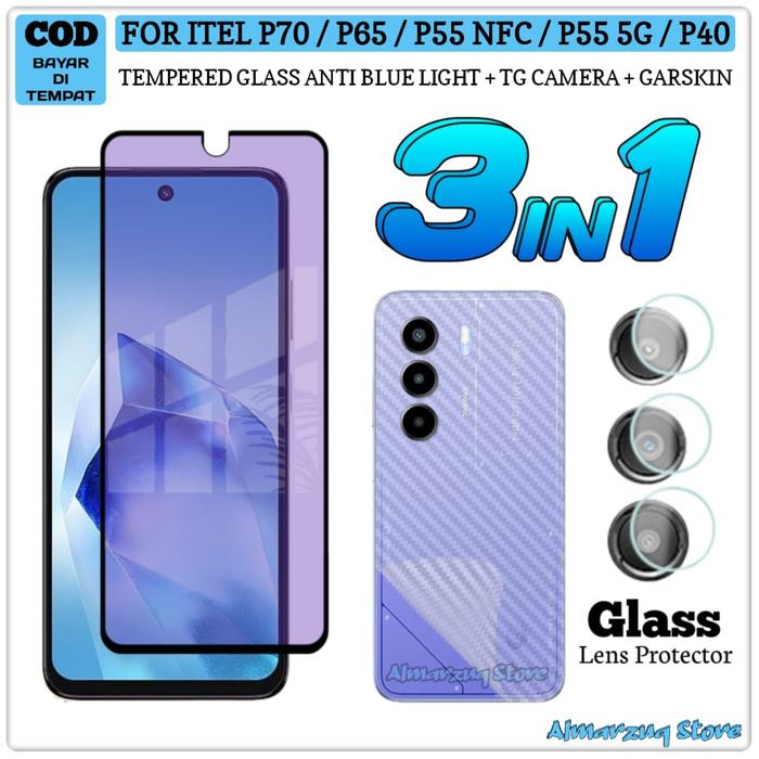 Promo Paket 3in1 Tempered Glass Untuk Itel P70 P65 P55 NFC P55 5G P40 ...