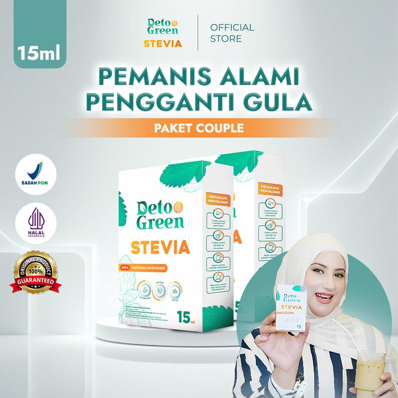 Paket 2 Detogreen Stevia Natural Sweeterner 15 ML - Shop | Tokopedia