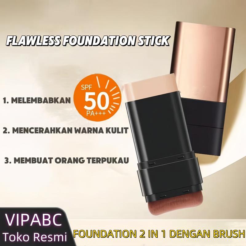 【COD】VIPABC Flawless Eraser Foundation Stick Full Coverage Matte Foundation + Brush High Cover ...