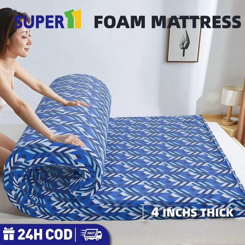 SUPER11 High Memory Foam Mattress with Cover 2/4 Inch 100% Original ...