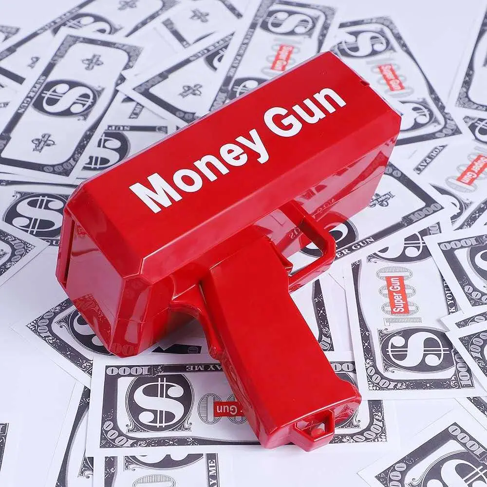 Kingdom Toys Upgraded High Power Electric Money Spray Gun Banknote ...