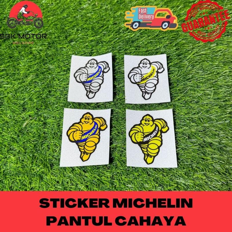 Michelin Sticker 🔵 3M Reflective Waterproof Decal Pelekat Motor ...