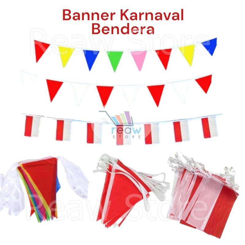 Banner Flag Bendera Karnaval Segitiga Merah Putih HUT RI / DIRGAHAYU ...