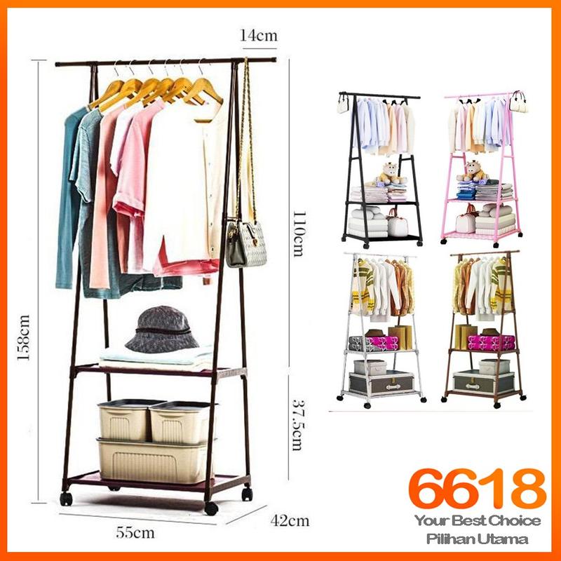 Rak Pakaian Rak Kain Logam Segitiga Gantung Baju Metal Triangle ...