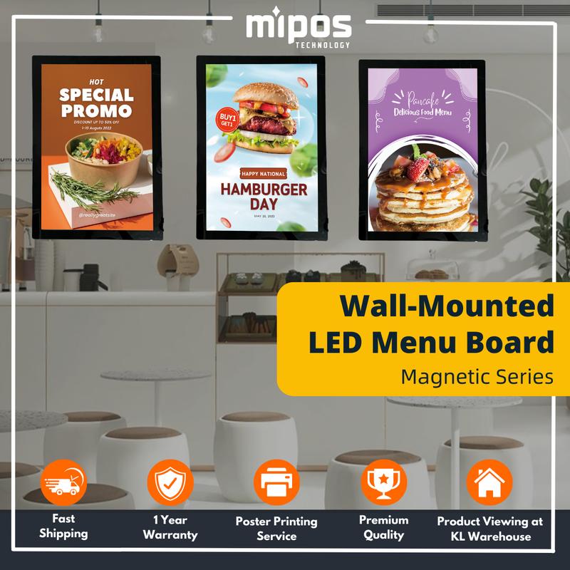LED Magnetic Menu Board/Cafe LED Menu Board/Wall Mount Lightbox ...