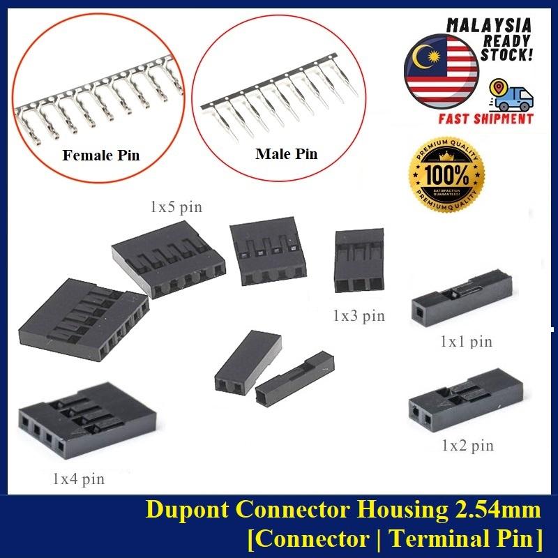 Dupont Connector Housing 2.54mm Connector / Terminal Pin 1P/2P/3P/4P/5P ...