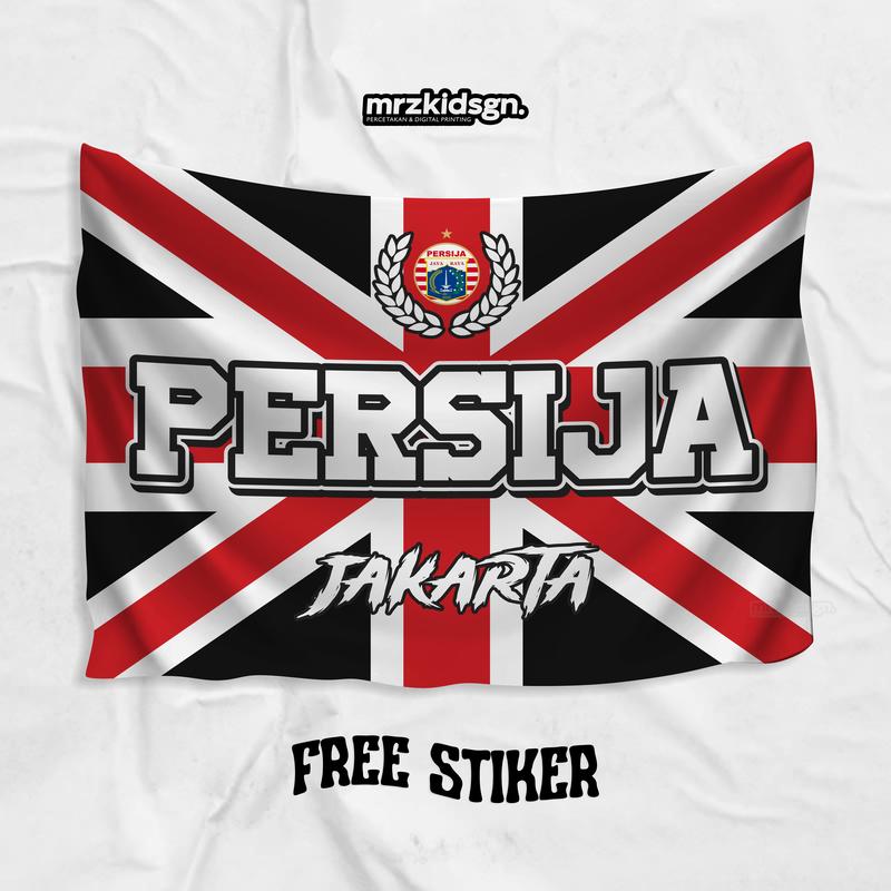 Bendera Persija Jakarta Ultras Jakmania Gratis Stiker - Shop | Tokopedia