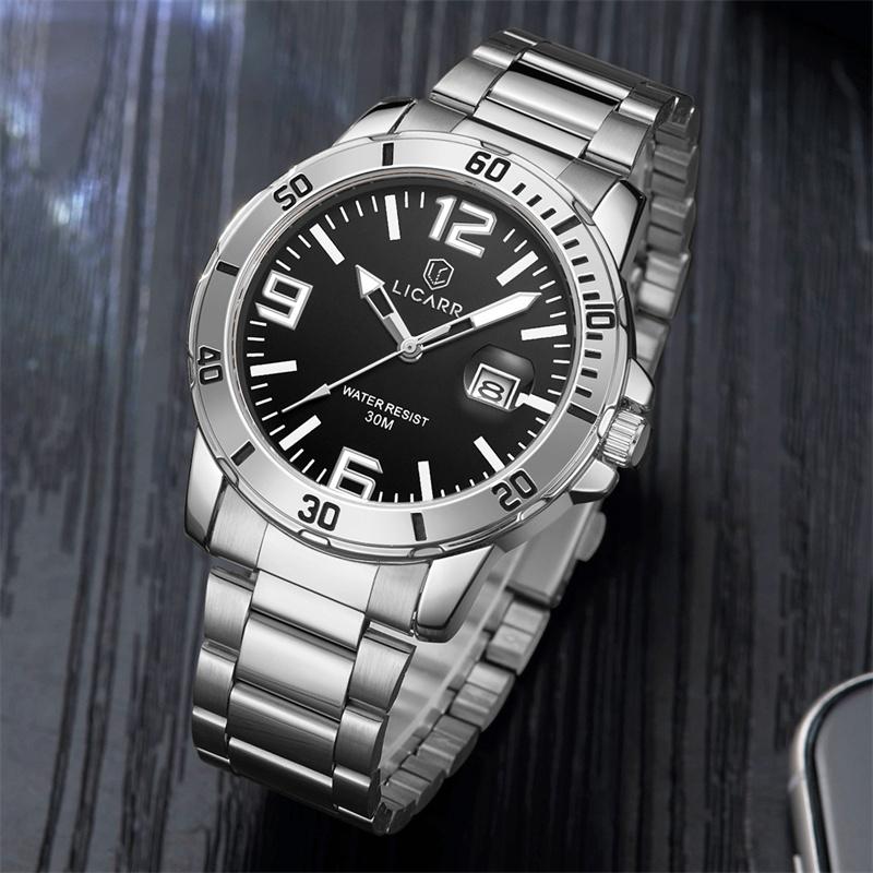 LICARR Jam Tangan Lelaki Jenama Asal Fesyen Gaya Perniagaan Kasual ...
