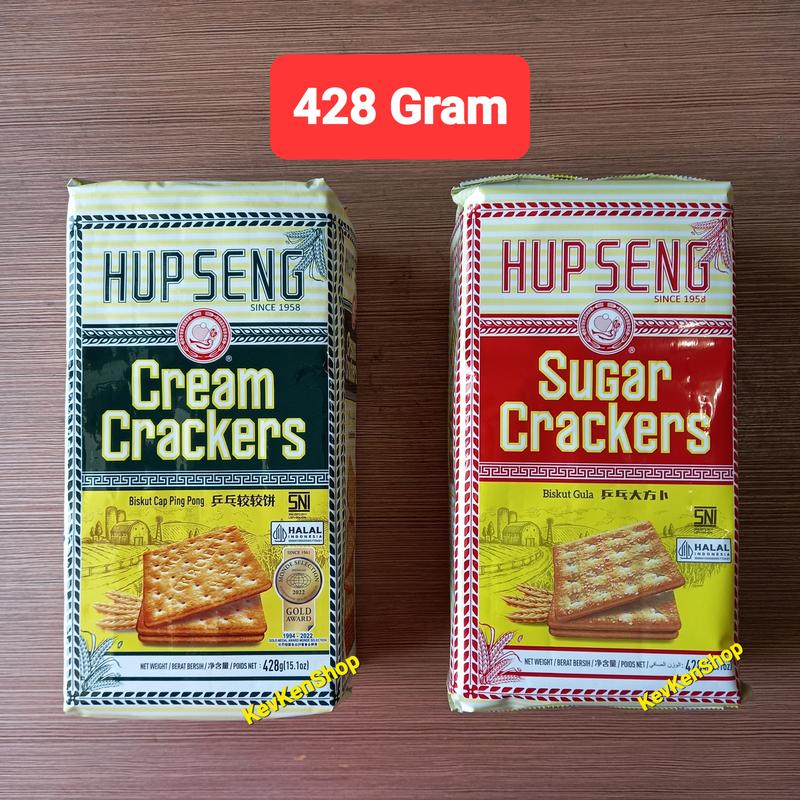 Hup Seng Cream Crackers atau Sugar Biskuit Kreker Gula 428gram HupSeng ...