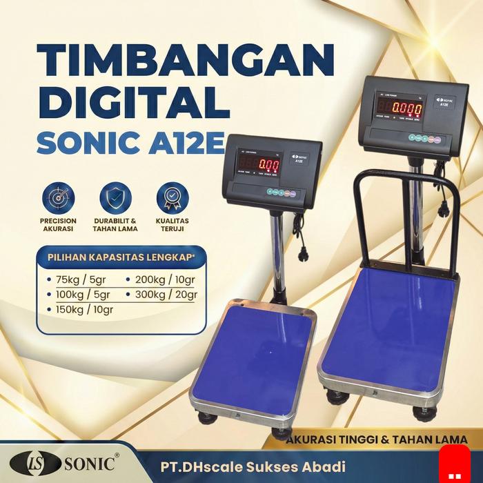 Jual Timbangan digital ekspedisi, Bench scale SONIC A12E kap 150Kg ...