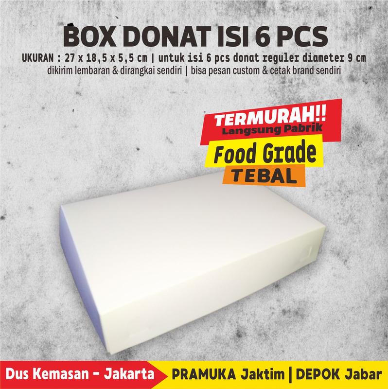 BOX DONAT 1/2 LUSIN IVORY POLOS FOOD GRADE ( ISI 5 PCS ) - Shop | Tokopedia