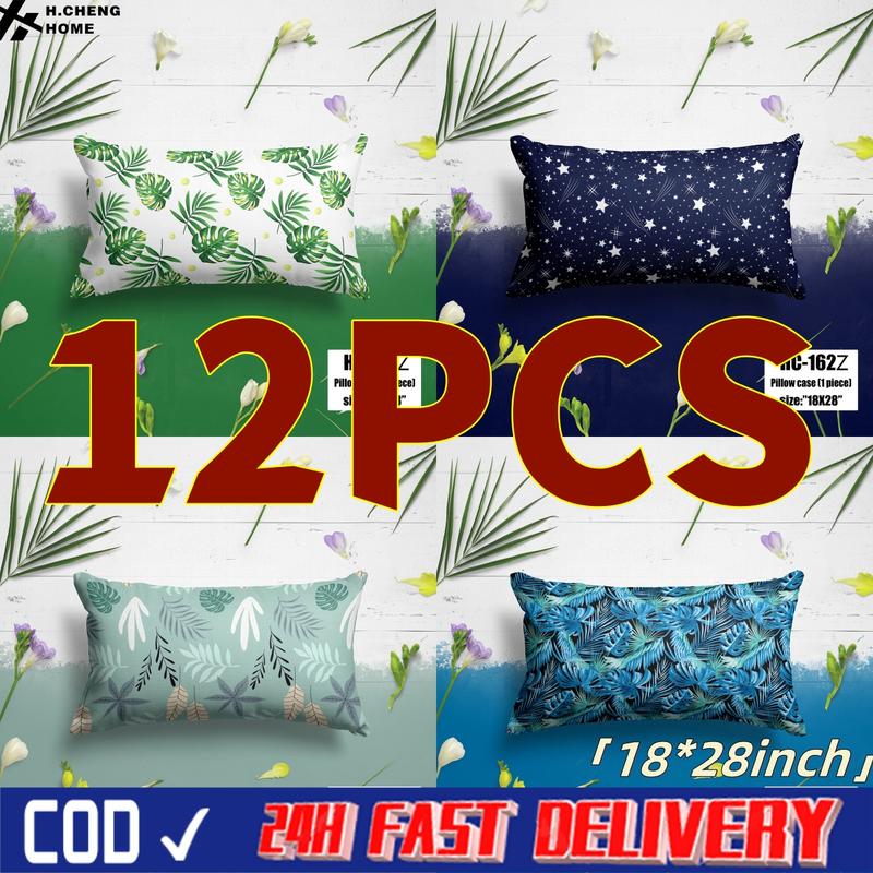 【Free Shipping】12pcs Set Pillowcase US Cotton Solid Color Pillow ...