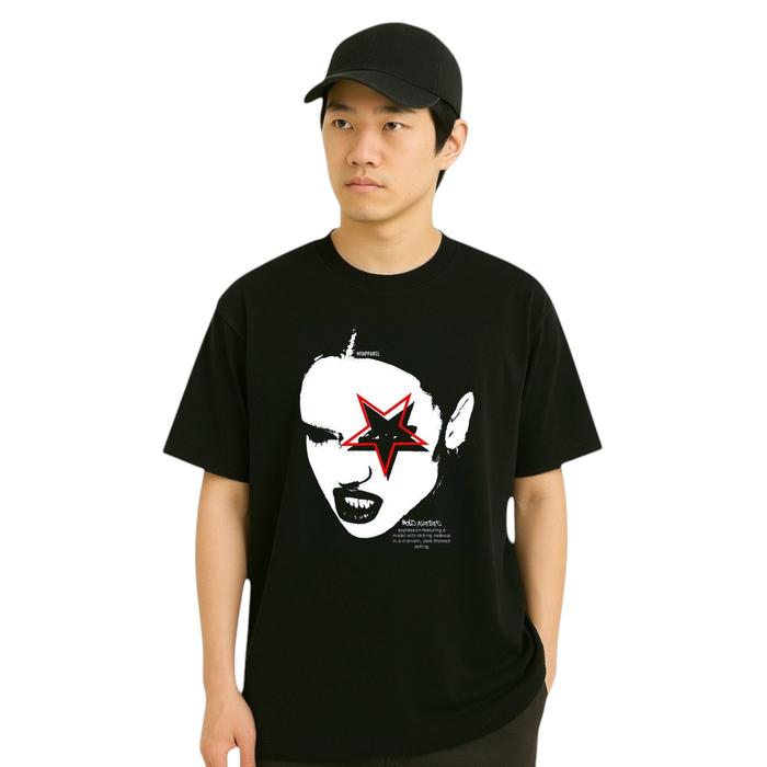 Jual VERITE, Kaos Distro Unisex STAR HUMANS - T-SHERT Oversize HITAM ...