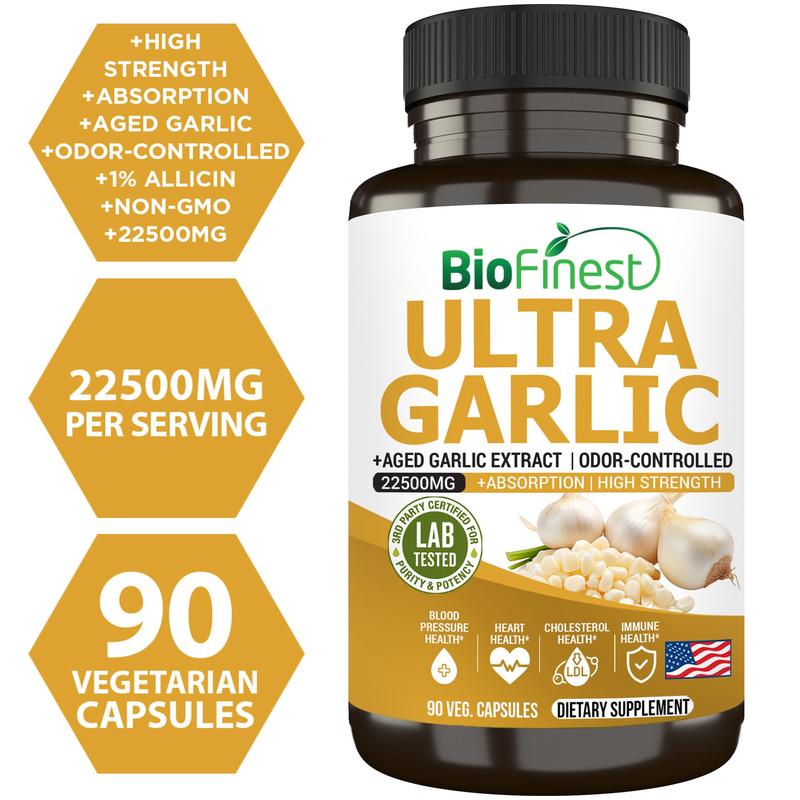Biofinest Ultra Garlic Supplement – Odor-Controlled Aged Garlic ...
