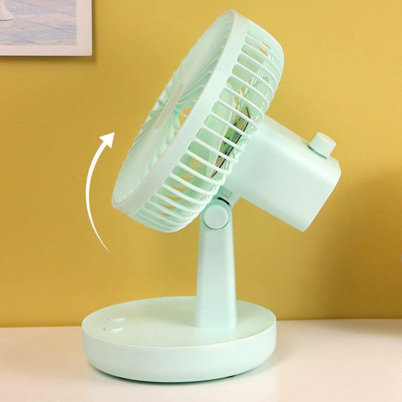 USB Rechargeable Mini Table Fan Wireless Portable Travel Office ...
