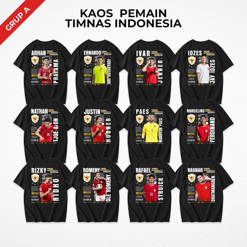 Cocol Store - Kaos Timnas Indonesia (Grup A) - Bahan Baju Cotton - Shop ...