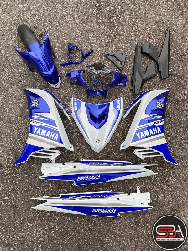 COVERSET BODYSET YAMAHA LC LC135 V6 V7 DR BLUE GP BIRU CODE 039 ...
