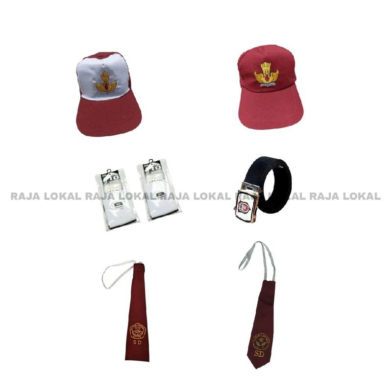 Asesoris Lengkap SD Topi Merah Putih Topi Merah Dasi Laki-laki - Shop ...