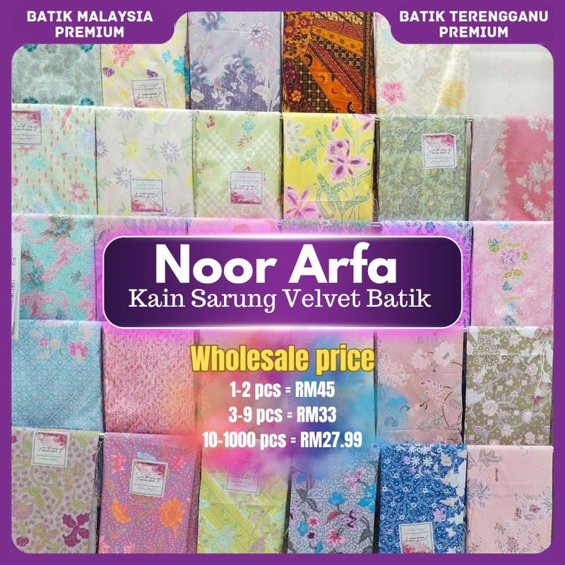Noor Arfa Batik Sarung Pastel Moden Kain Pasang Batik Terengganu ...