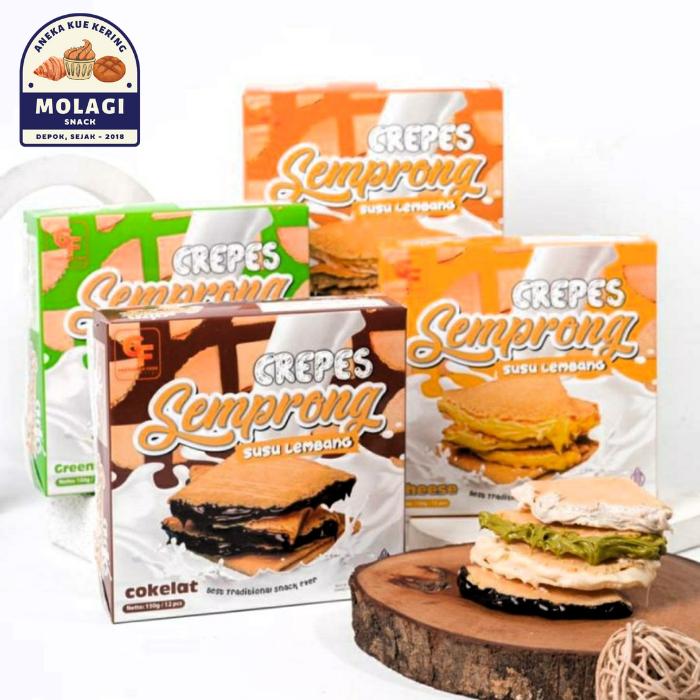 Kue Crepes Semprong Susu Lembang (isi 12 pcs) - Molagi Snack - Shop ...