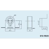 Jual IMPA 791532 Fluorescent Lamp Holder G13-B Fitting Lampu Kapal 300V ...