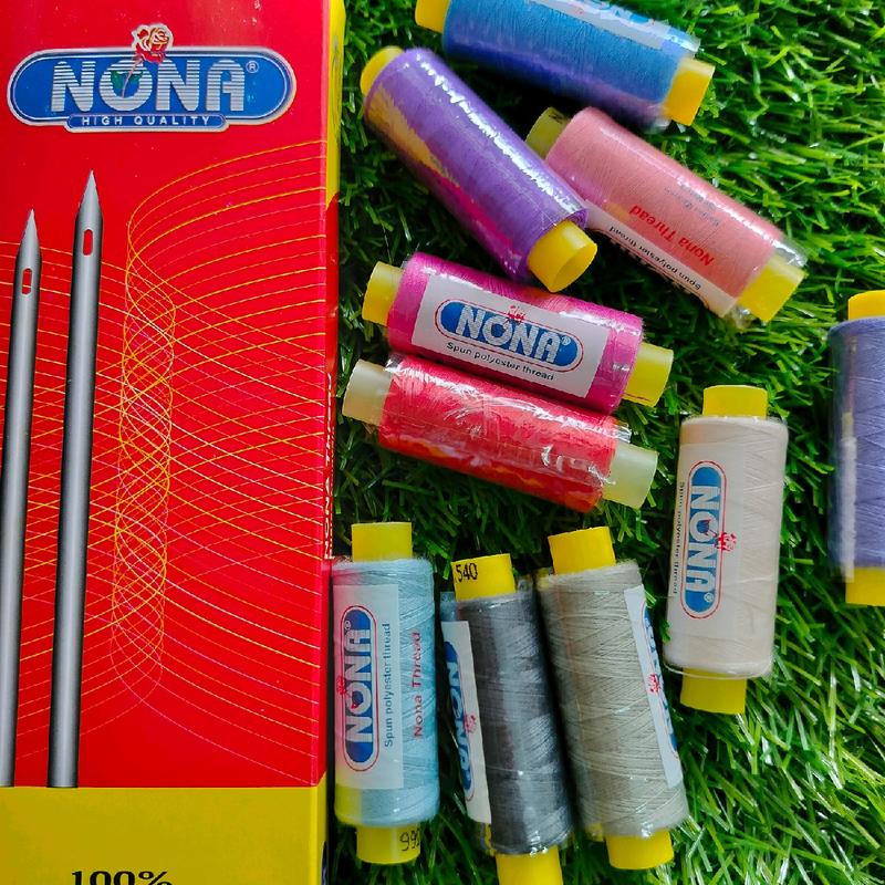 Benang Jahit Brand Nona(50pcs)Spun Polyester Sewing Thread 250m ...