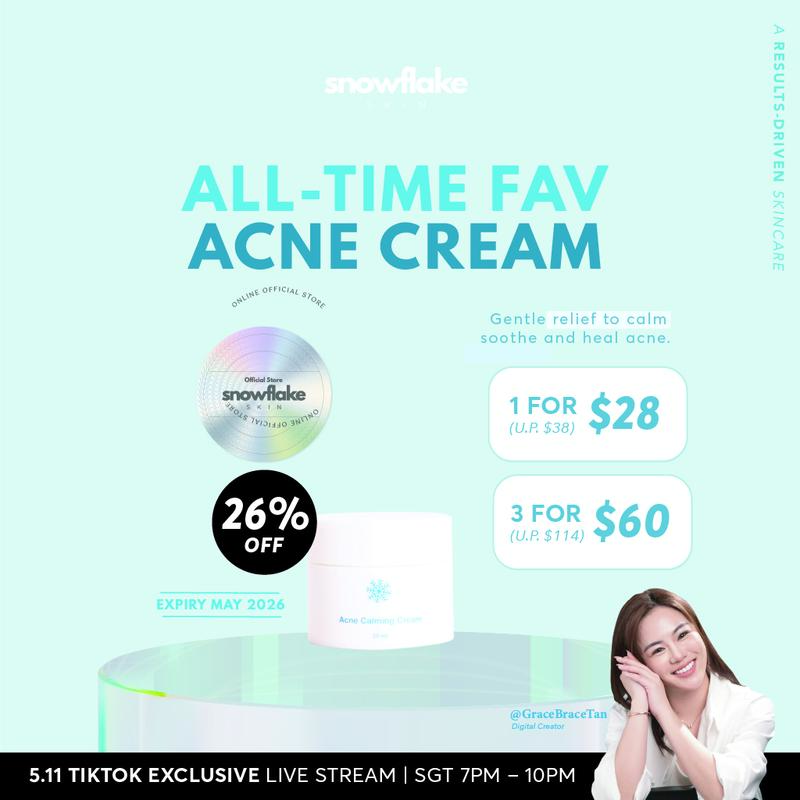 Snowflake Acne Calming Cream - Acne, Comfort, Remove Acne, Mint ...