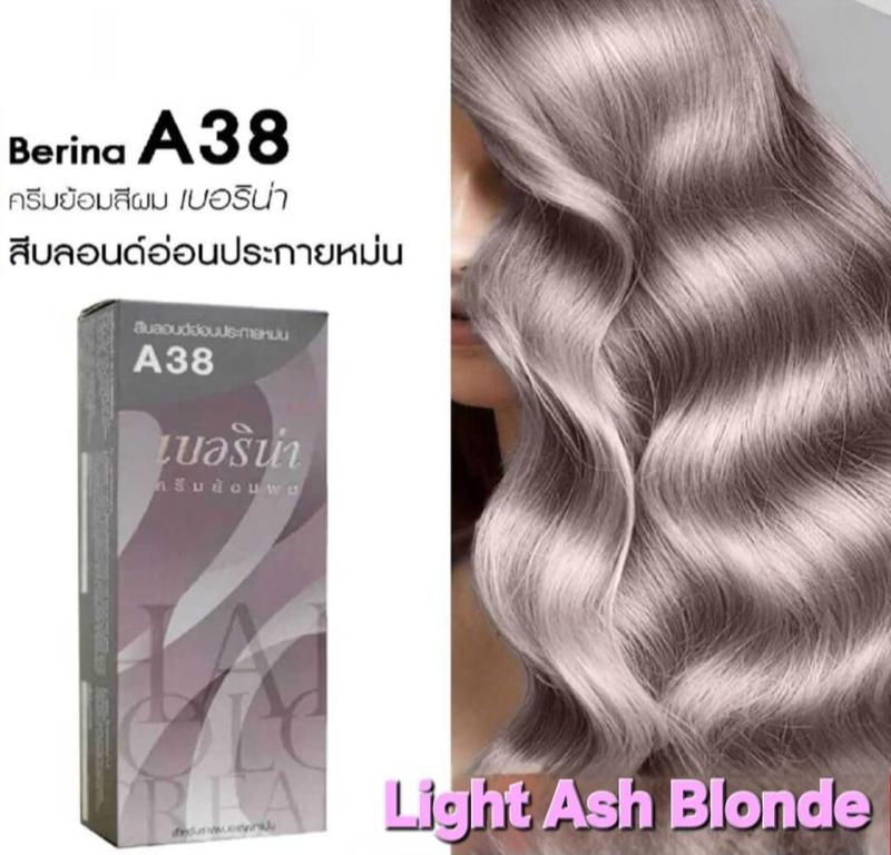 Berina Hair Colour Cream A38 Light Ash Blonde - TikTok Shop Singapore