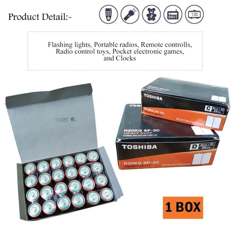 Toshiba Heavy Duty C & D Size 1.5V Battery / Bateri Saiz C & - TikTok ...