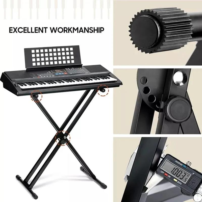 Adjustable X-type Keyboard Stand Metal Single Tube Stand Bracket ...