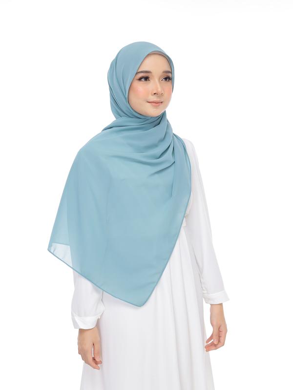 SHAWL KEKNIS KAIN HEAVY CHIFFON / plain shawl 1.8m - TikTok Shop Malaysia