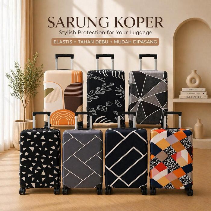 Promo Sarung Koper Polyester Elastis Cover Koper Dengan Tali Karet Dan ...