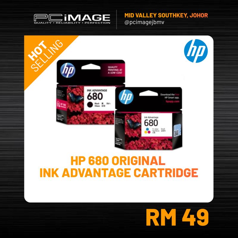 HP 680 ORIGINAL INK ADVANTAGE CARTRIDGE - BLACK F6V26AA / TRI-COLOR ...